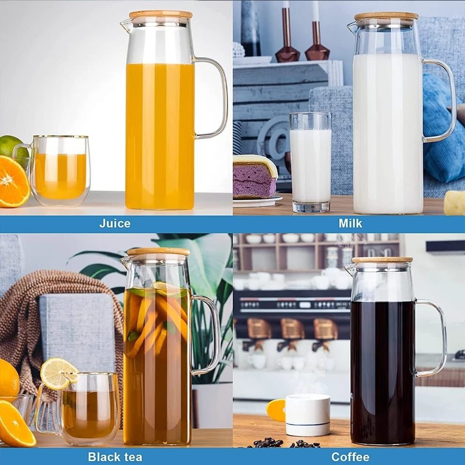 Heat resistant 1.2ltr glass jug – iDecorator