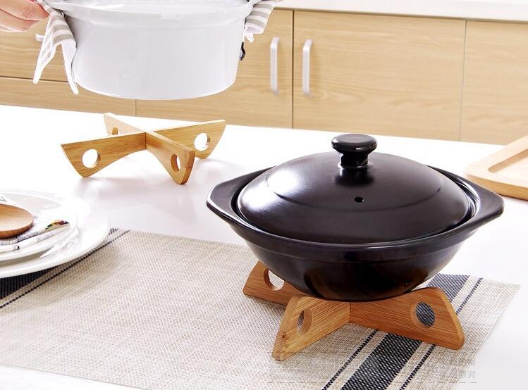Bamboo wooden cross pot coaster – iDecorator