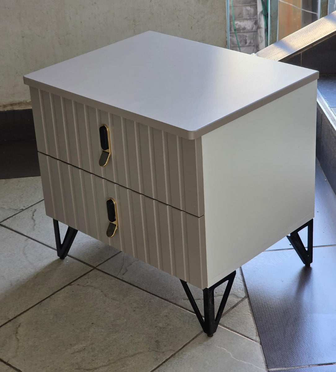 Nordic Bedroom minimalist night table with drawers – iDecorator