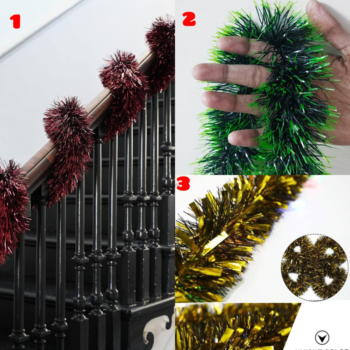 Christmas Garland / Festive Tinsel 2M – iDecorator