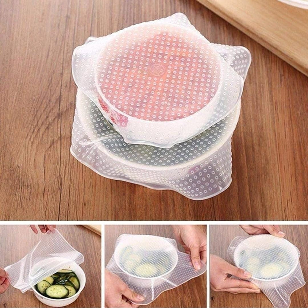 reusable silicon super stretch food cover 4pc – iDecorator
