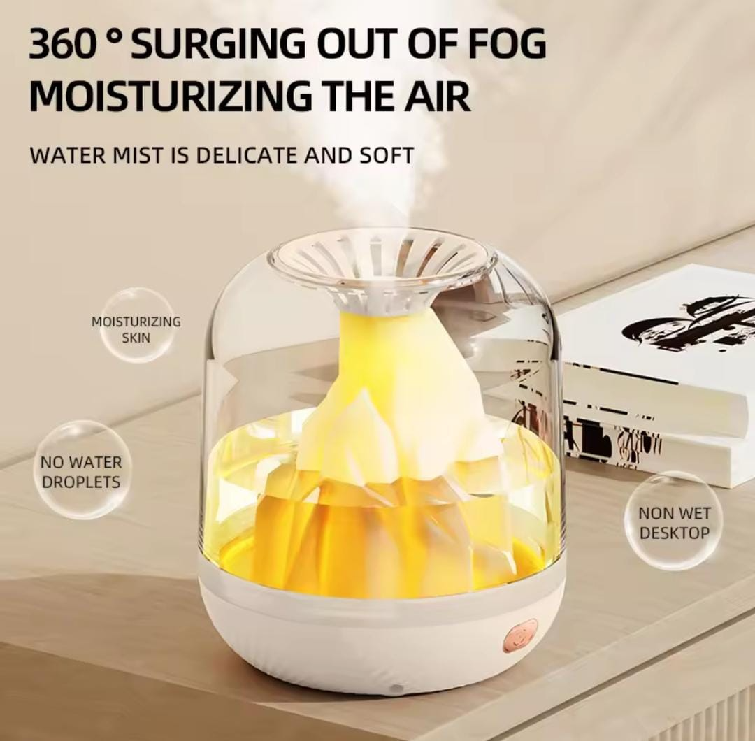 VOLCANO AROMATHERAPY RECHARGEABLE DIFFUSER/ HUMIDIFIER – iDecorator