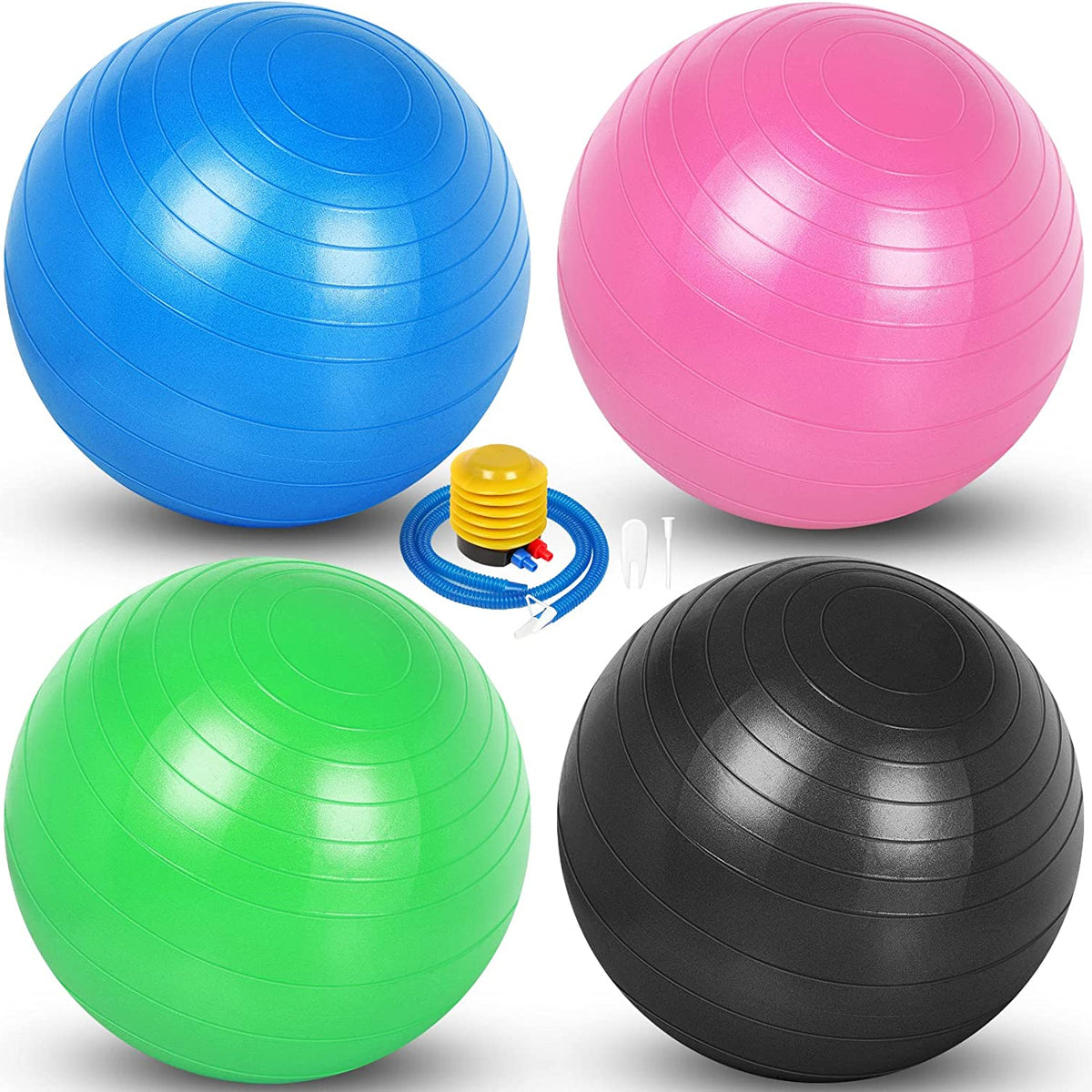 Anti-burst Yoga Ball for Physical Fitness Exercises PLUS A FREE PUMP ...