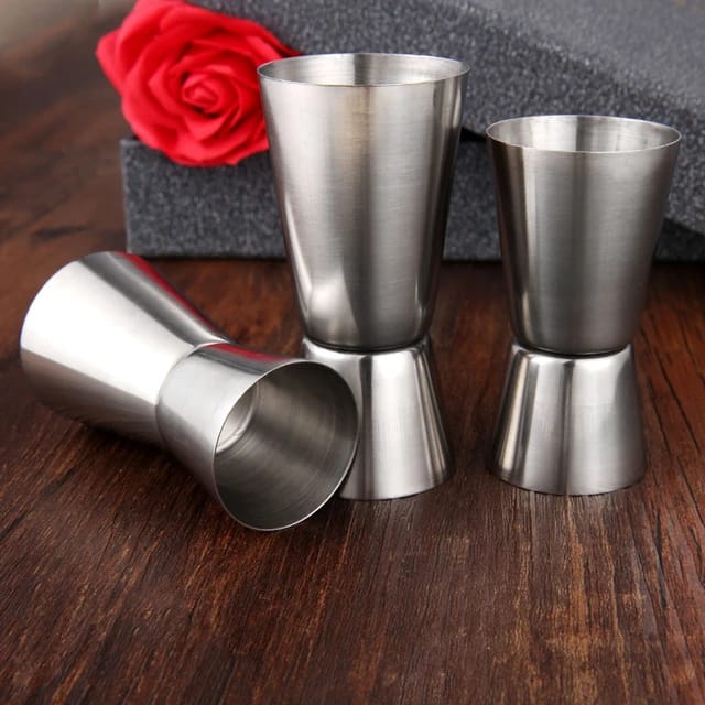 Double Stainless Steel Tot Measure 15-30ml – iDecorator