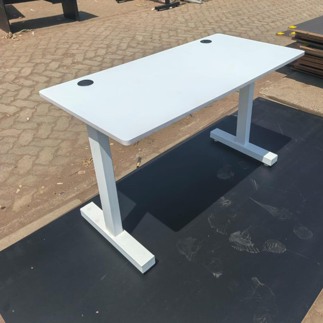 White Working Table 90 cm to 120 cm height 120length*60 cm width ...